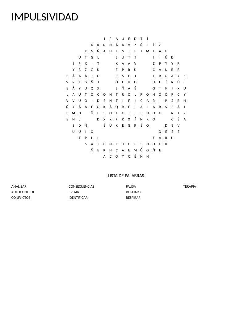 Impulsividad (Impulsivity) Word Search - Free Printable | BrightSprout