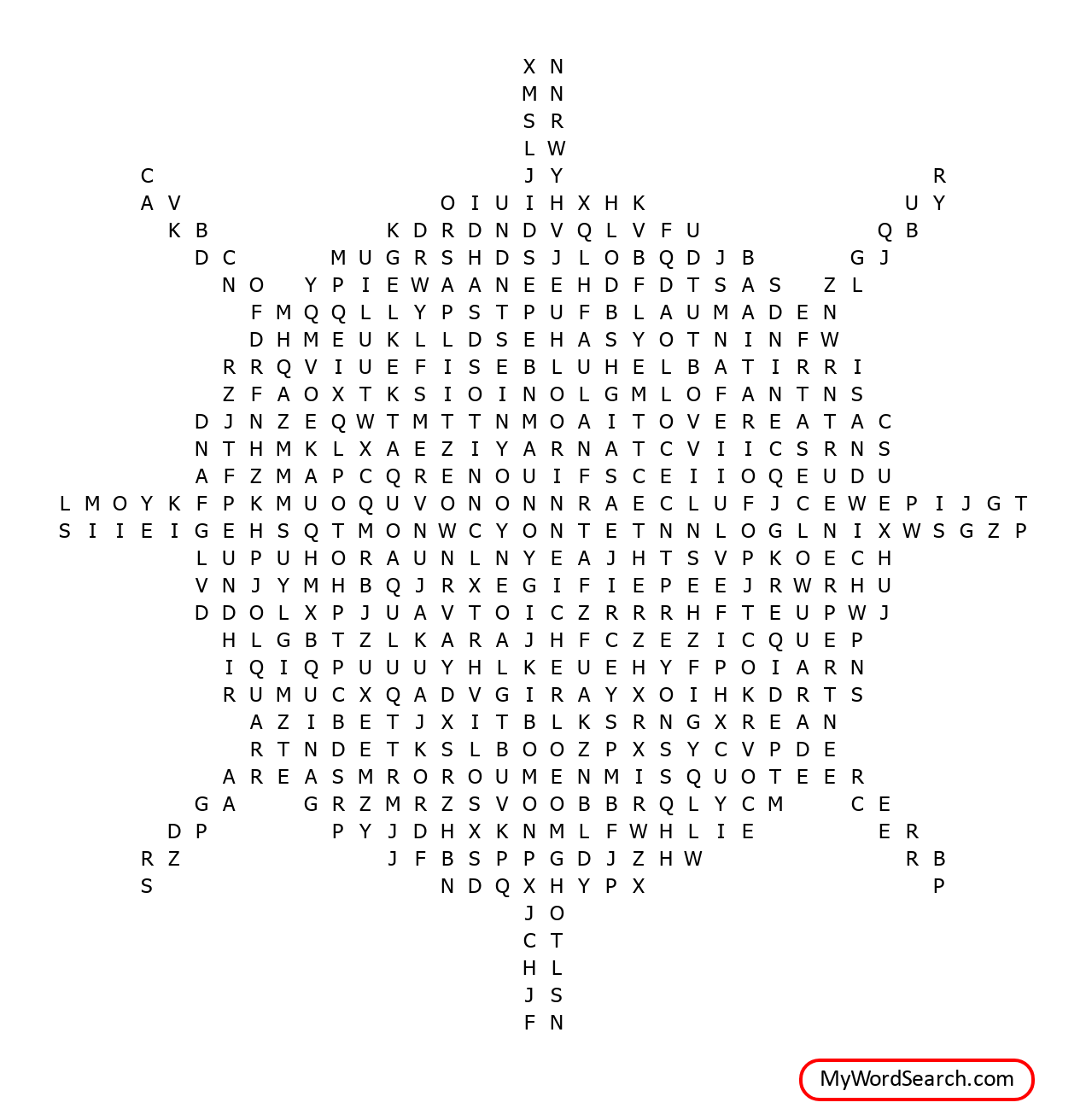 25 word puzzle