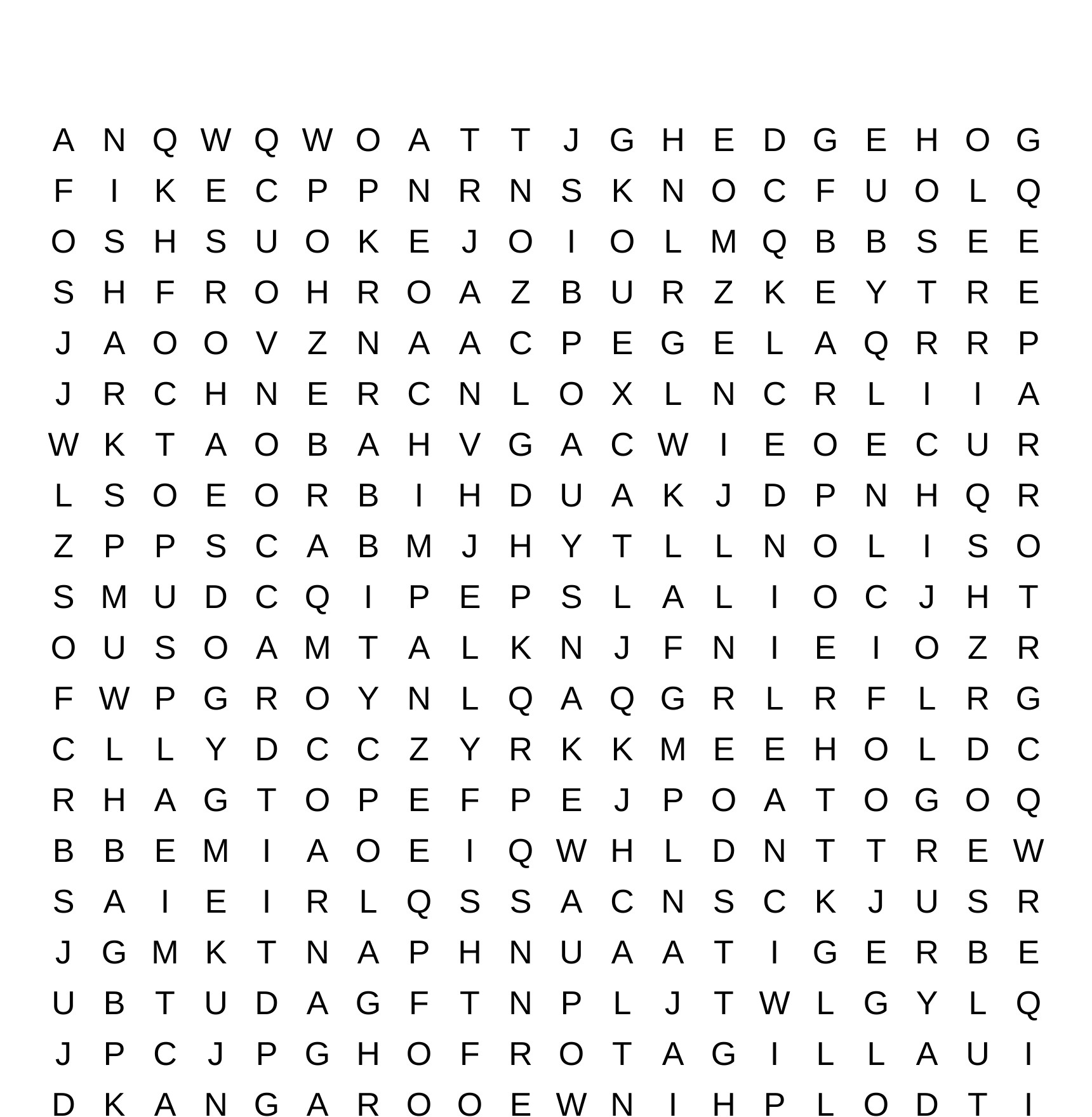 40 Word Animals Puzzle
