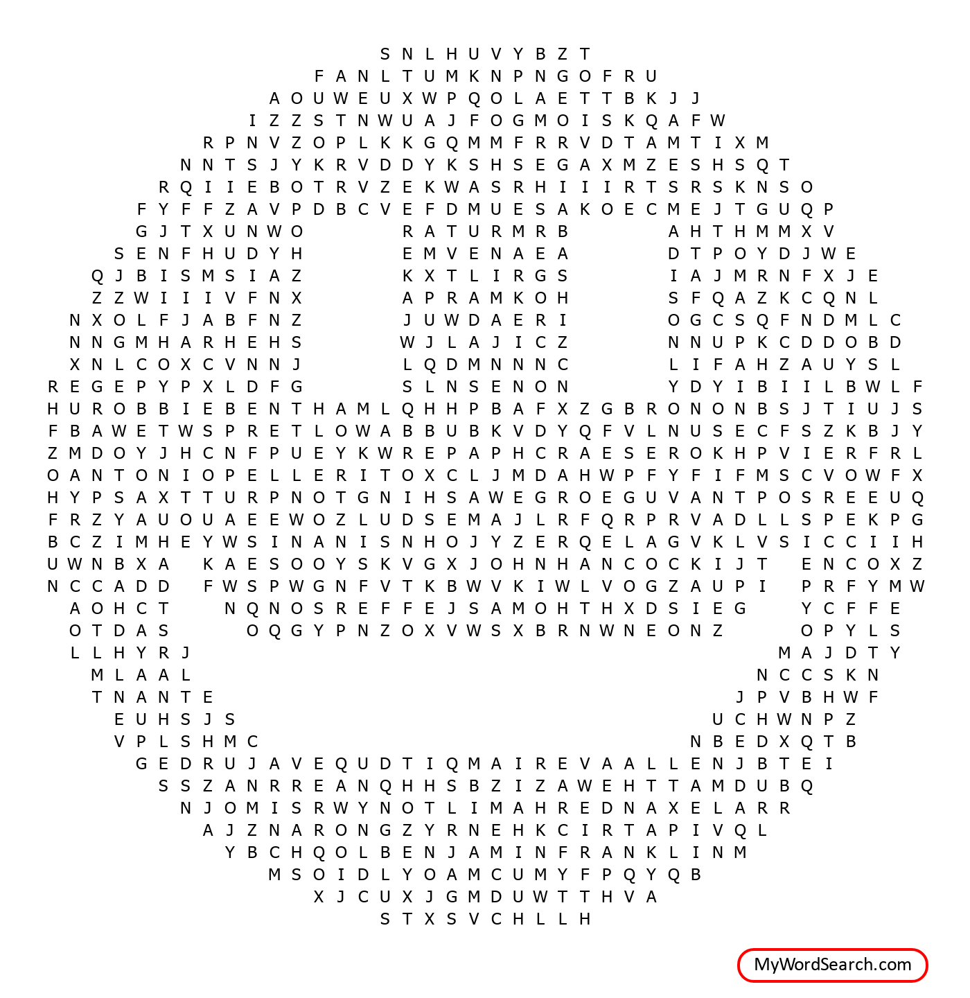 6th Grade Founding Father Word Search