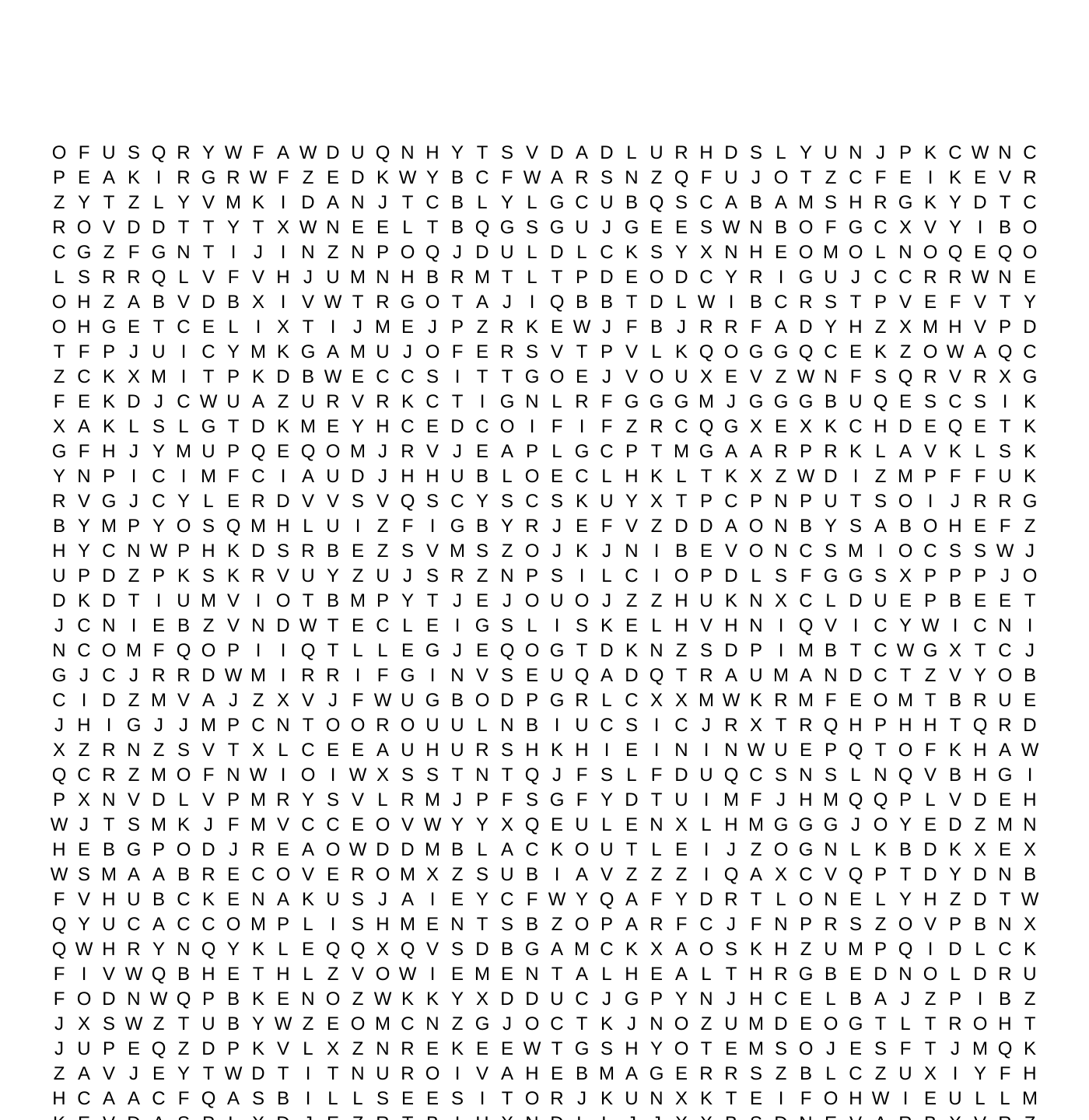 A WORDSEARCH