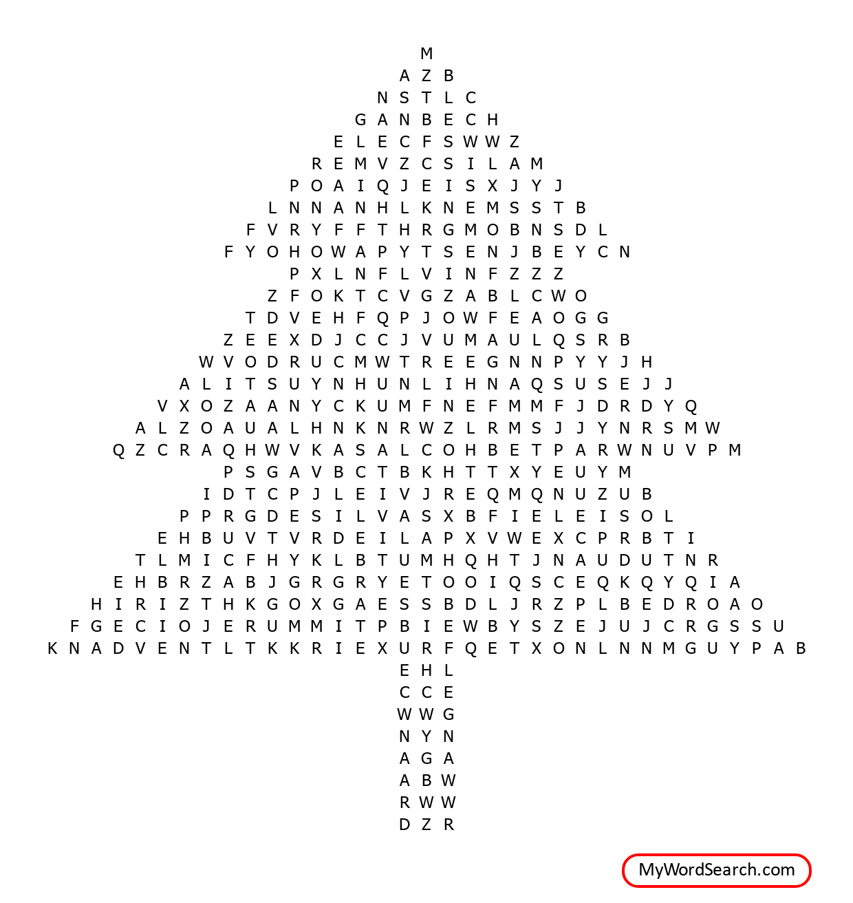 ABC Christmas Word Search
