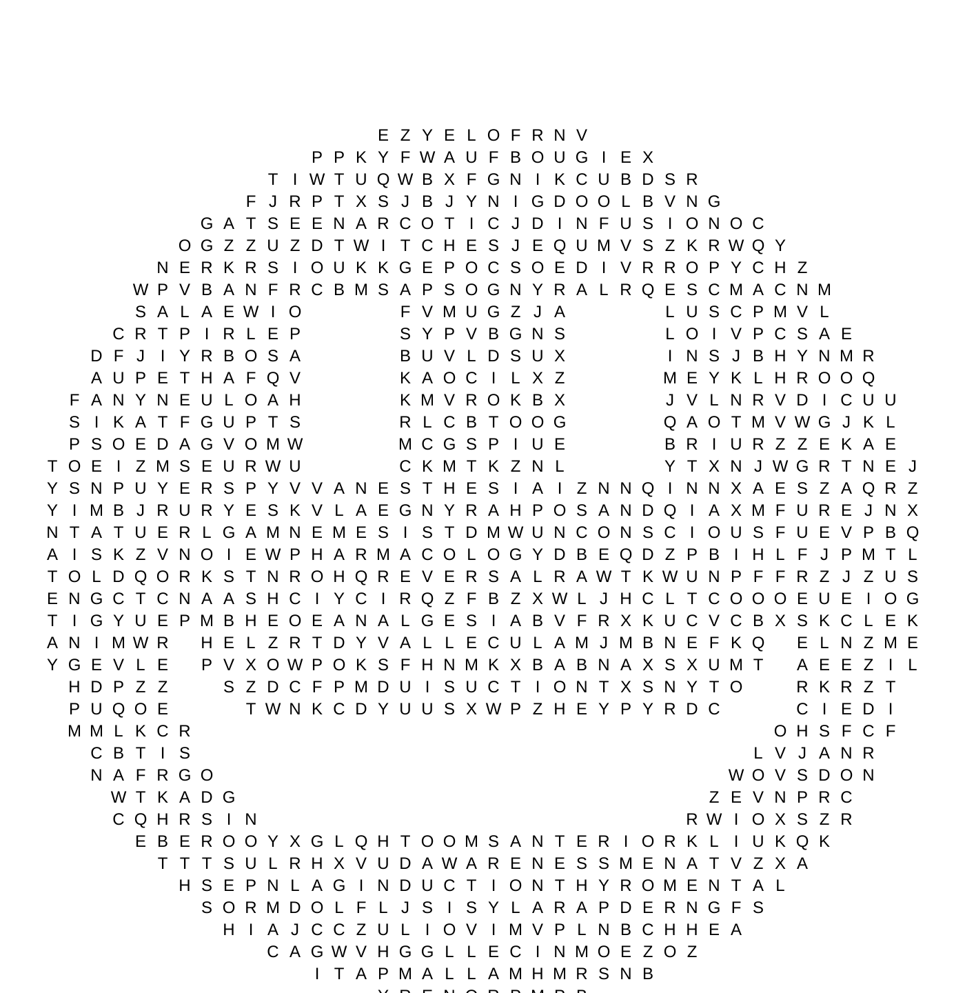Anesthesia Word Search