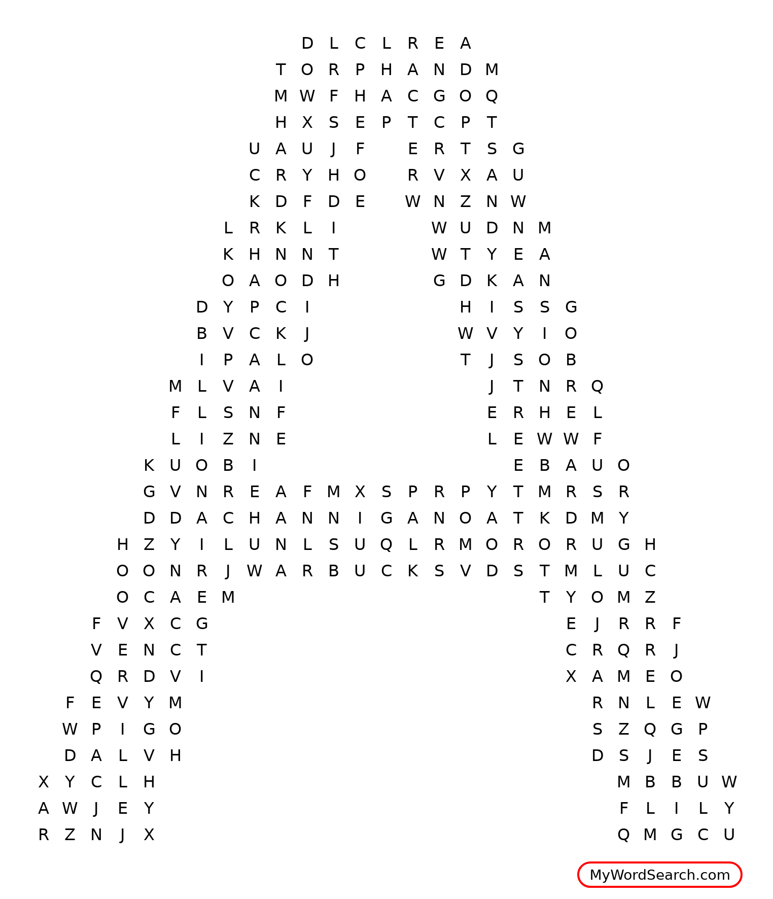 Annie Word Search