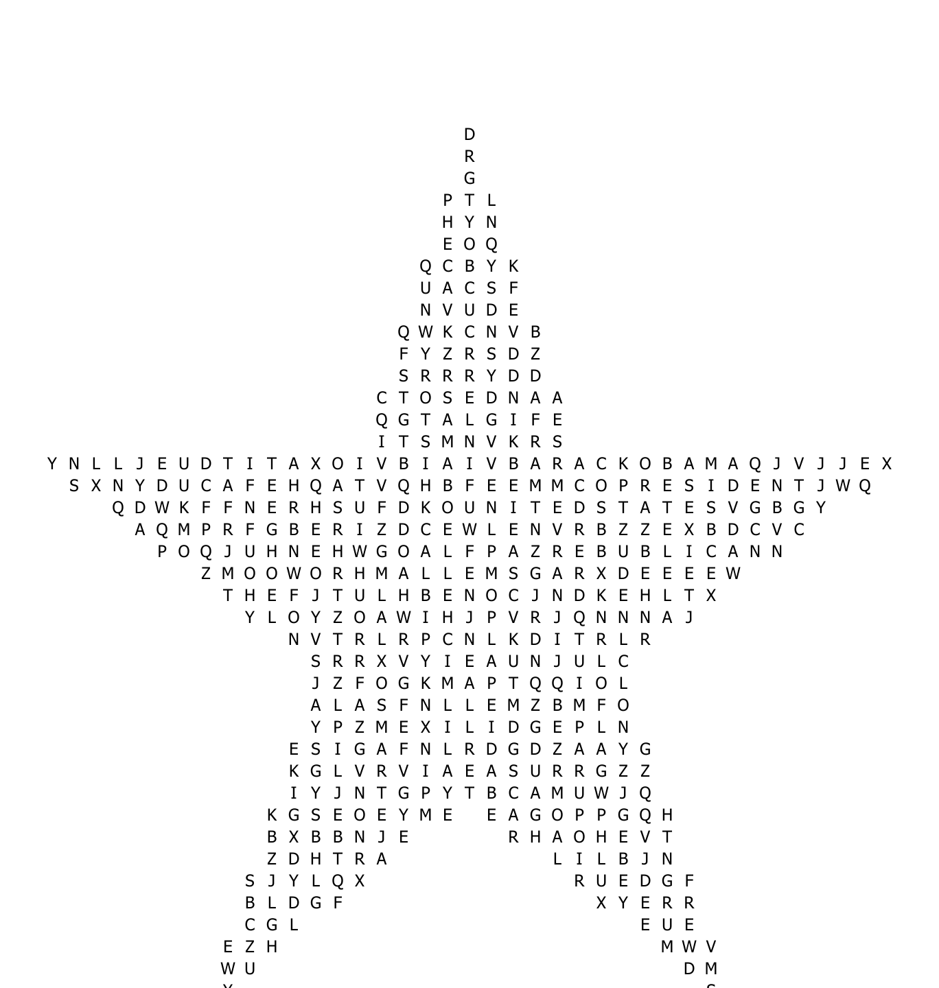 Barack Obama Word Search