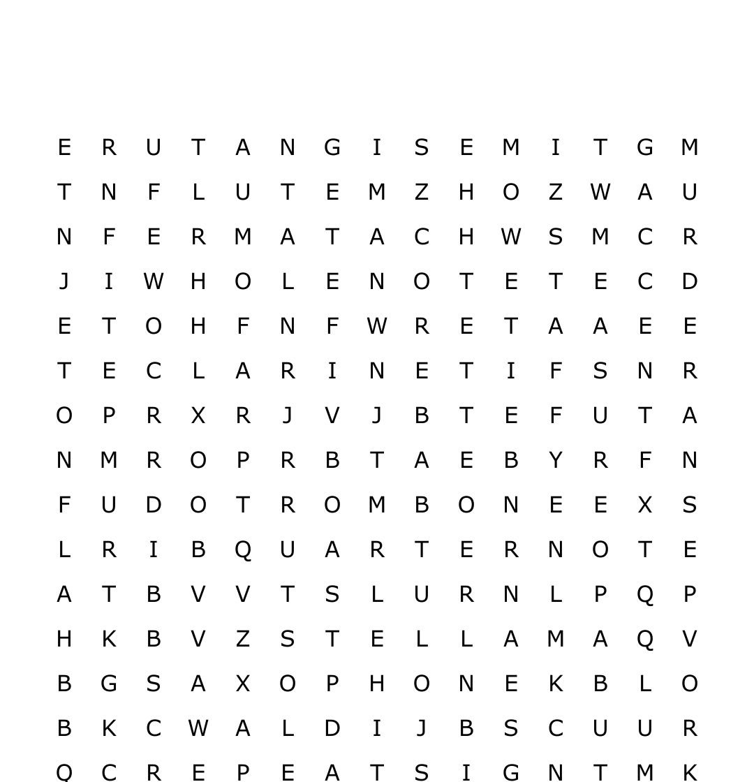 Band Word Search Puzzles