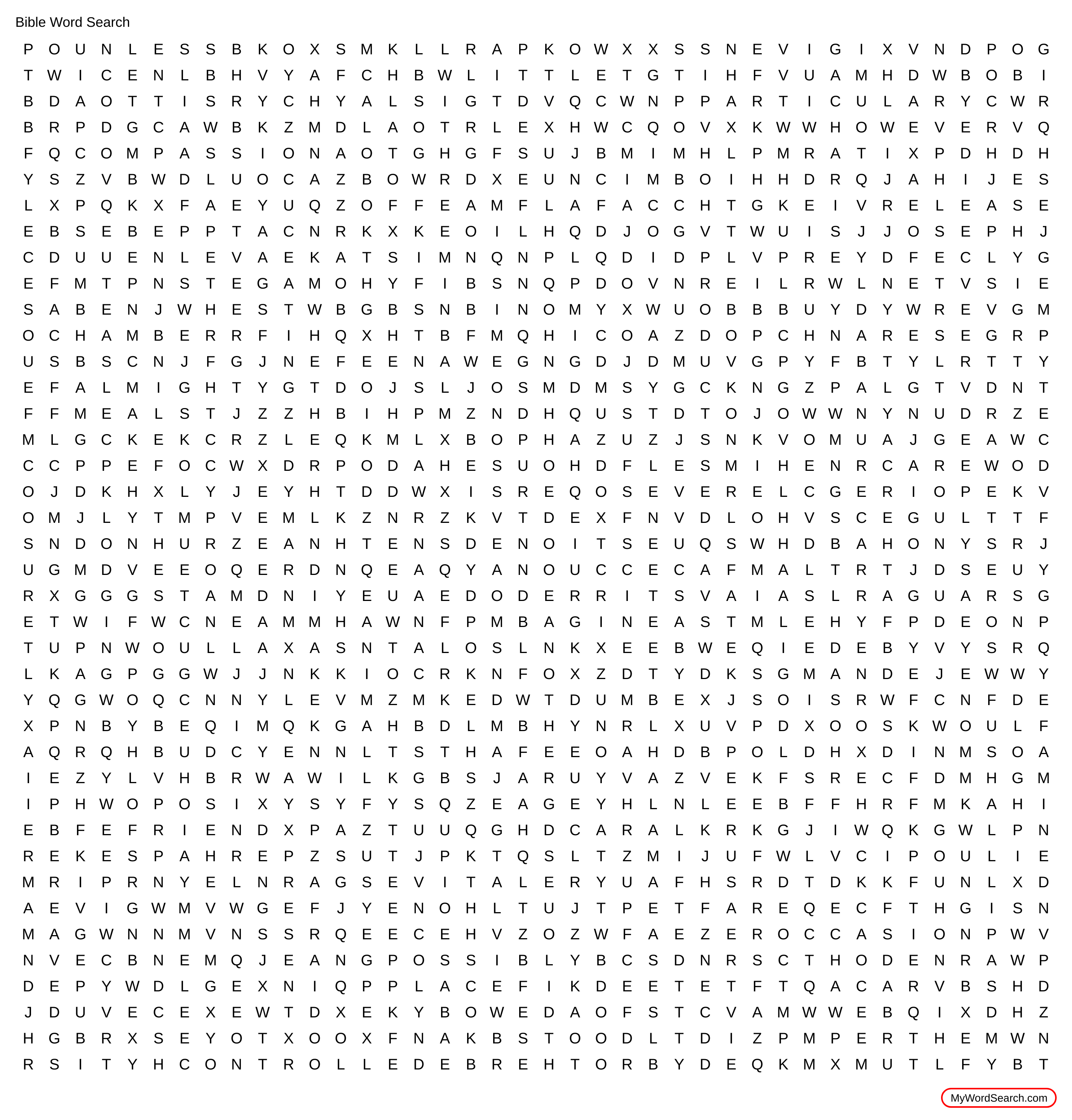 Bible Word Search