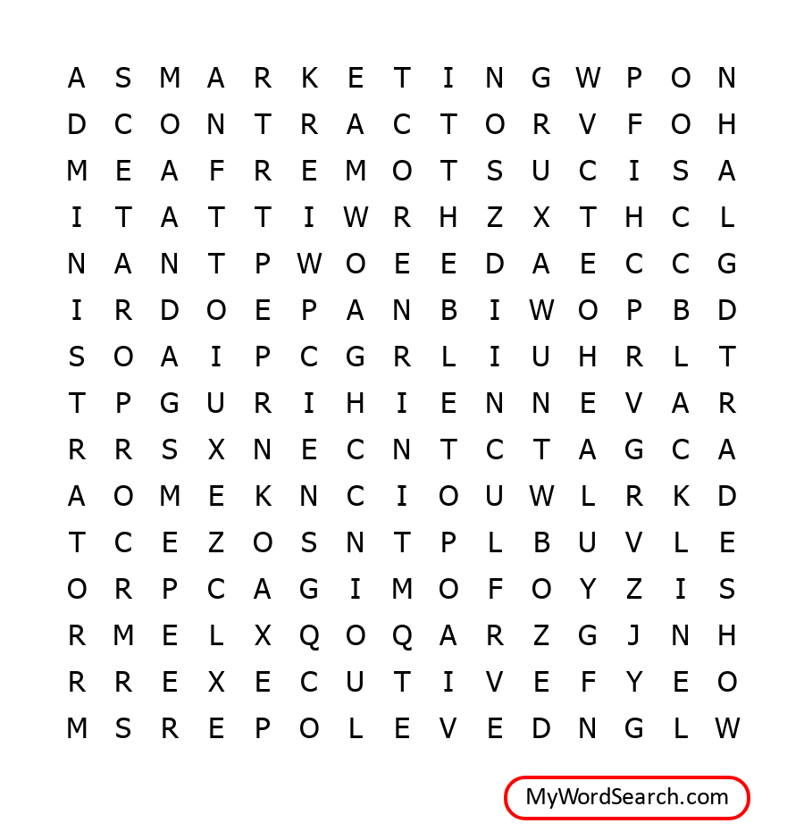 BlackLine Word Search