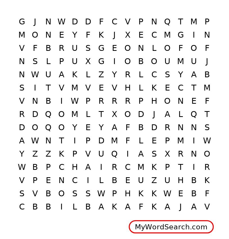 BlackLine Word Search