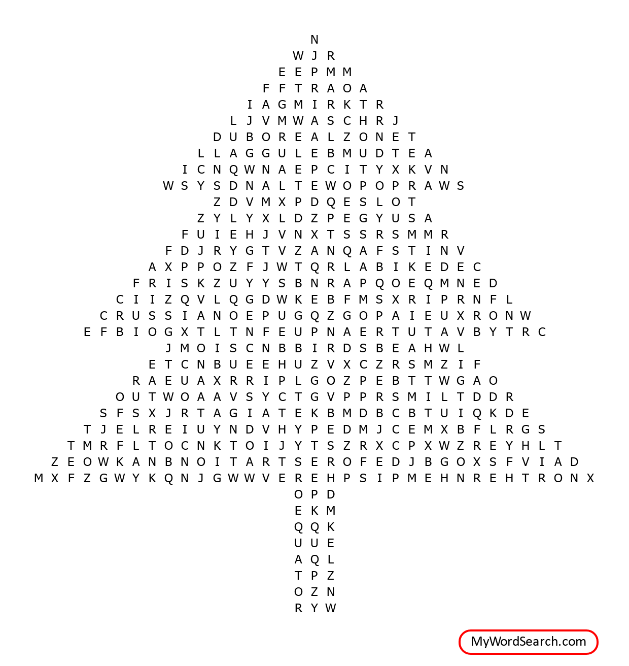 Boreal Forest Word Search