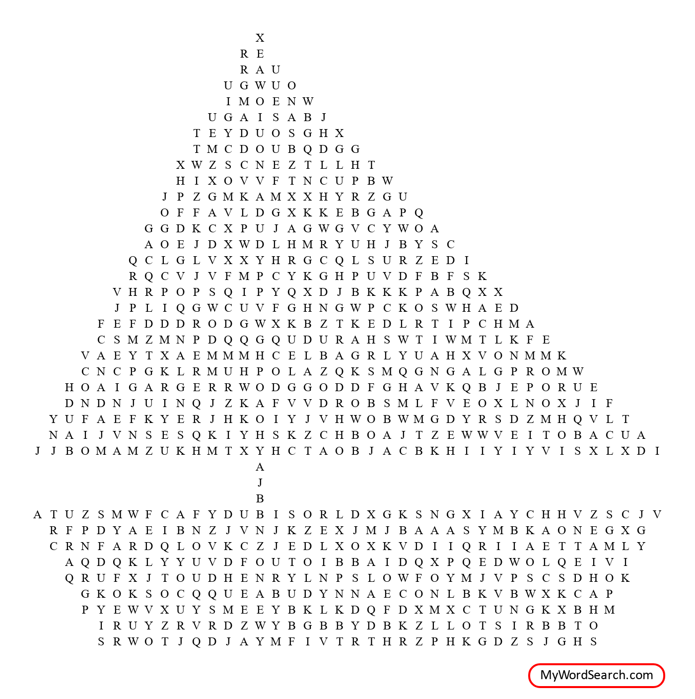 Bracha's John Cabot Word Find