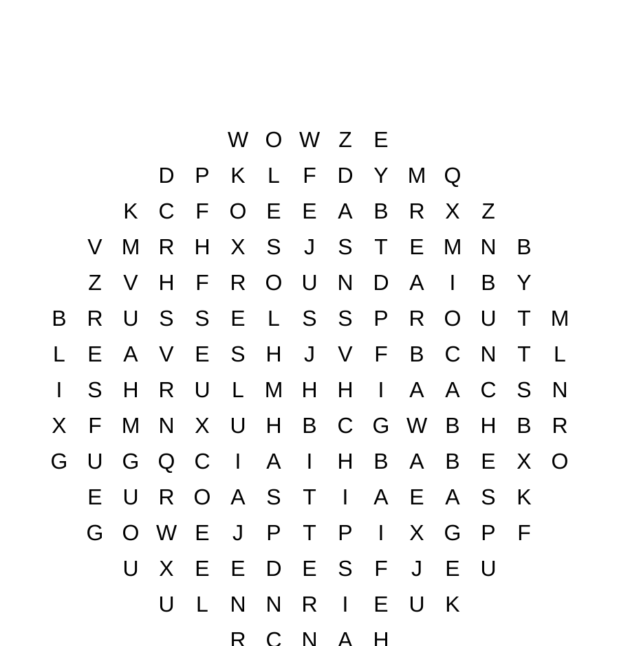 Brussels Sprout Word Search