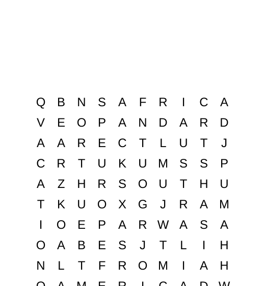 CONTINENTS & ANIMALS