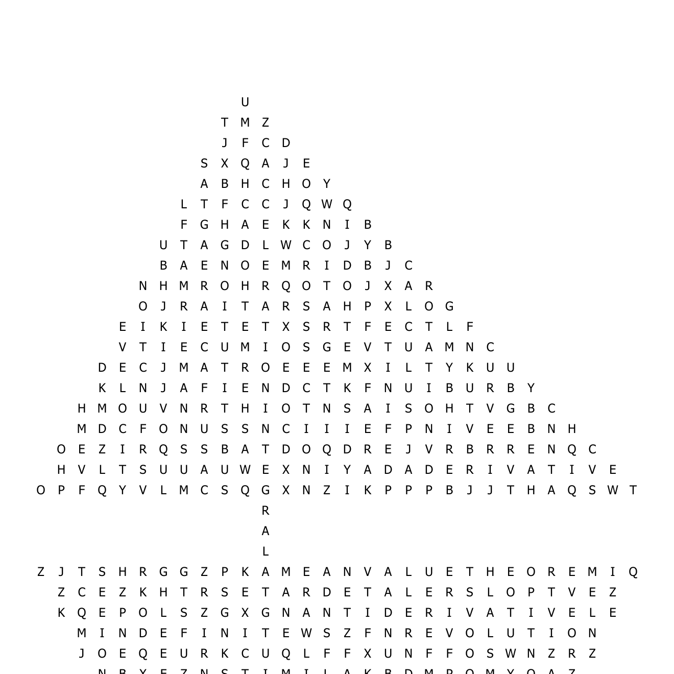 Calculus Word Search