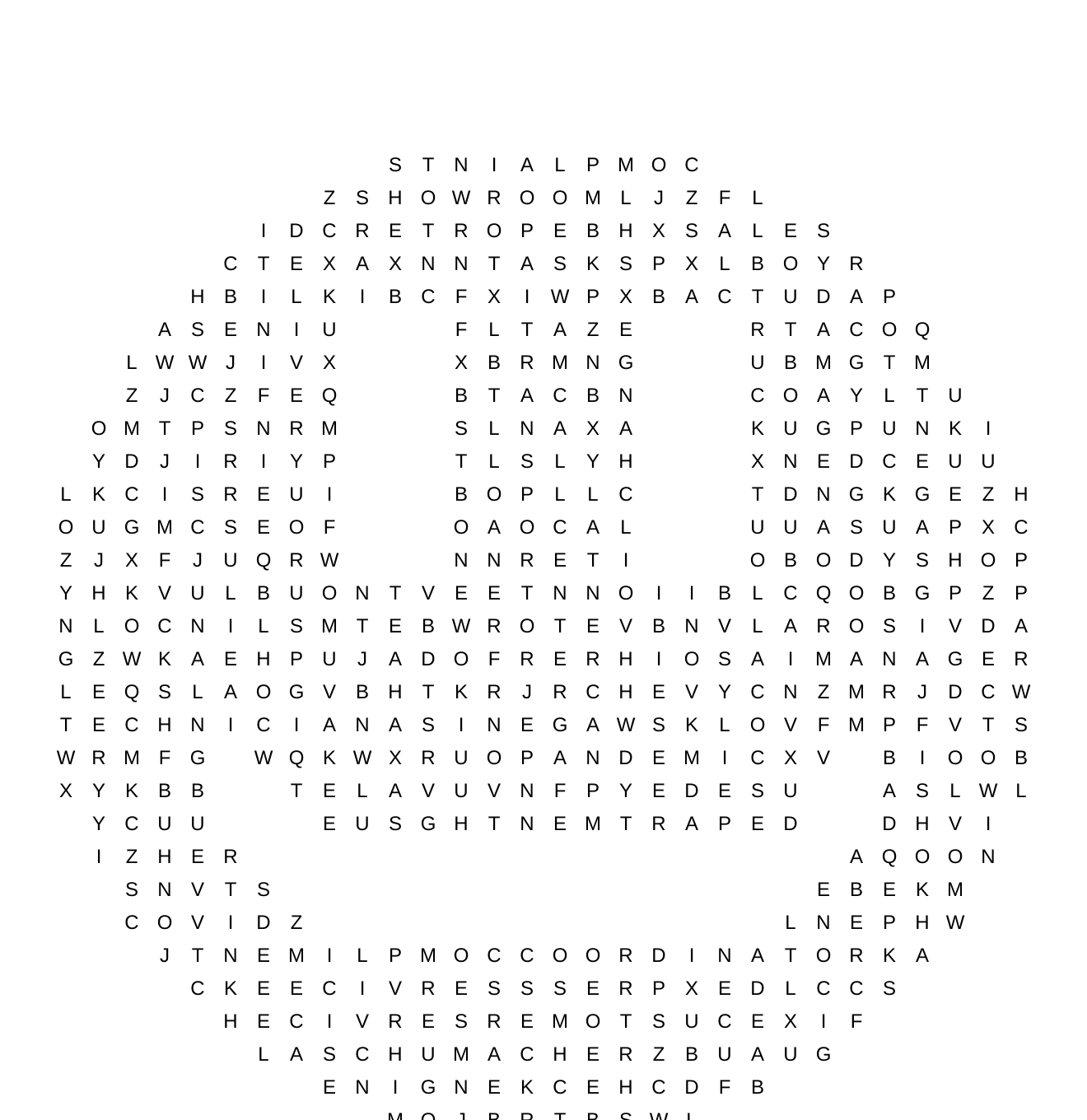 Call Center Word Search