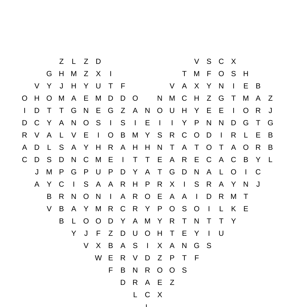 Cardiology Coding Word Search