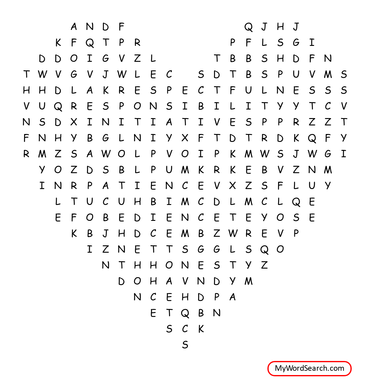 Character Word Search