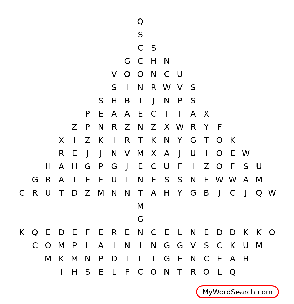 Character Word Search