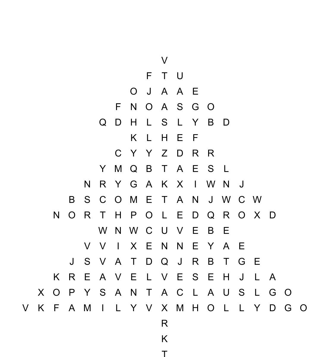 Christmas Tree Word Search