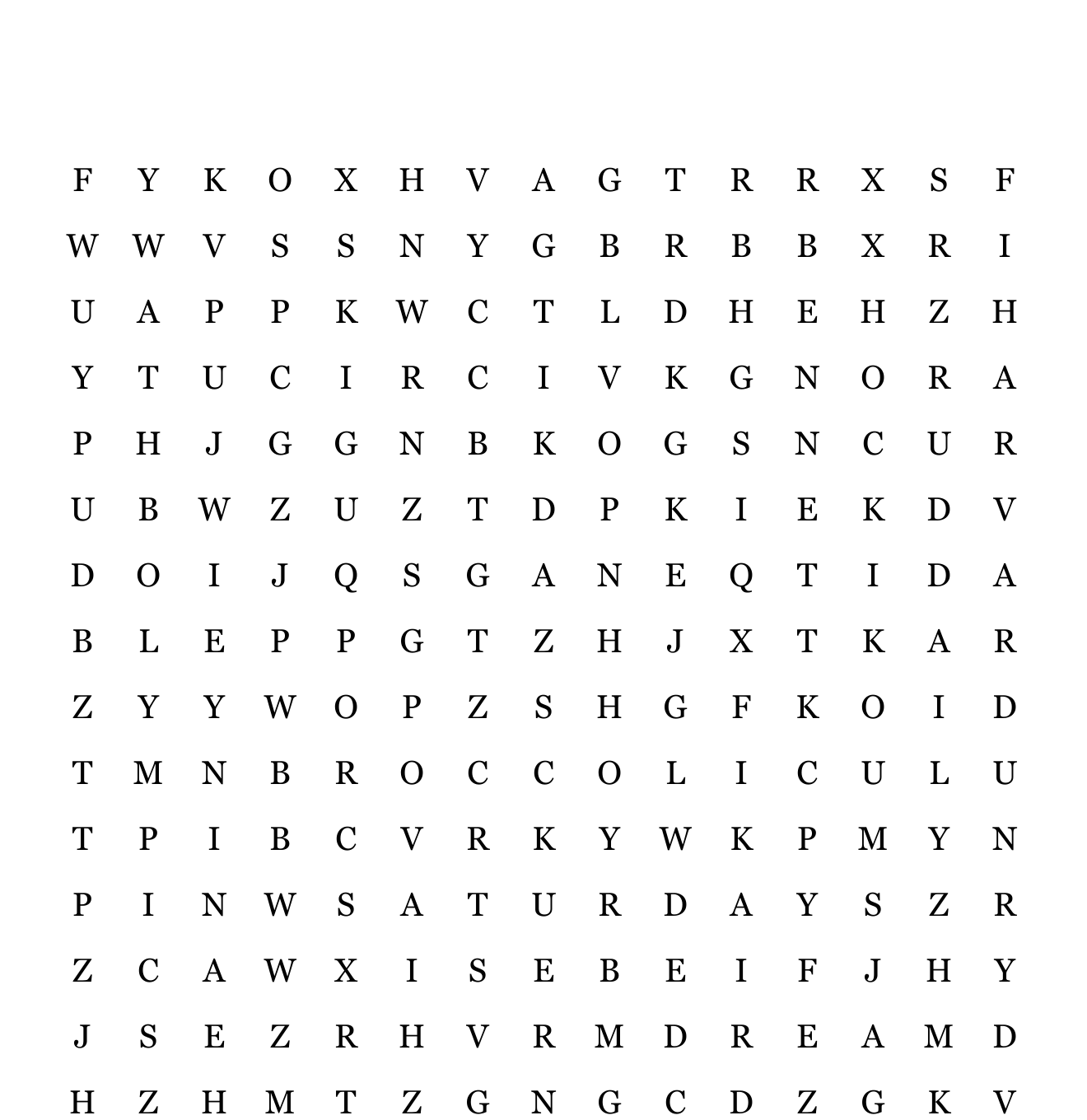 Chronicle Word Search