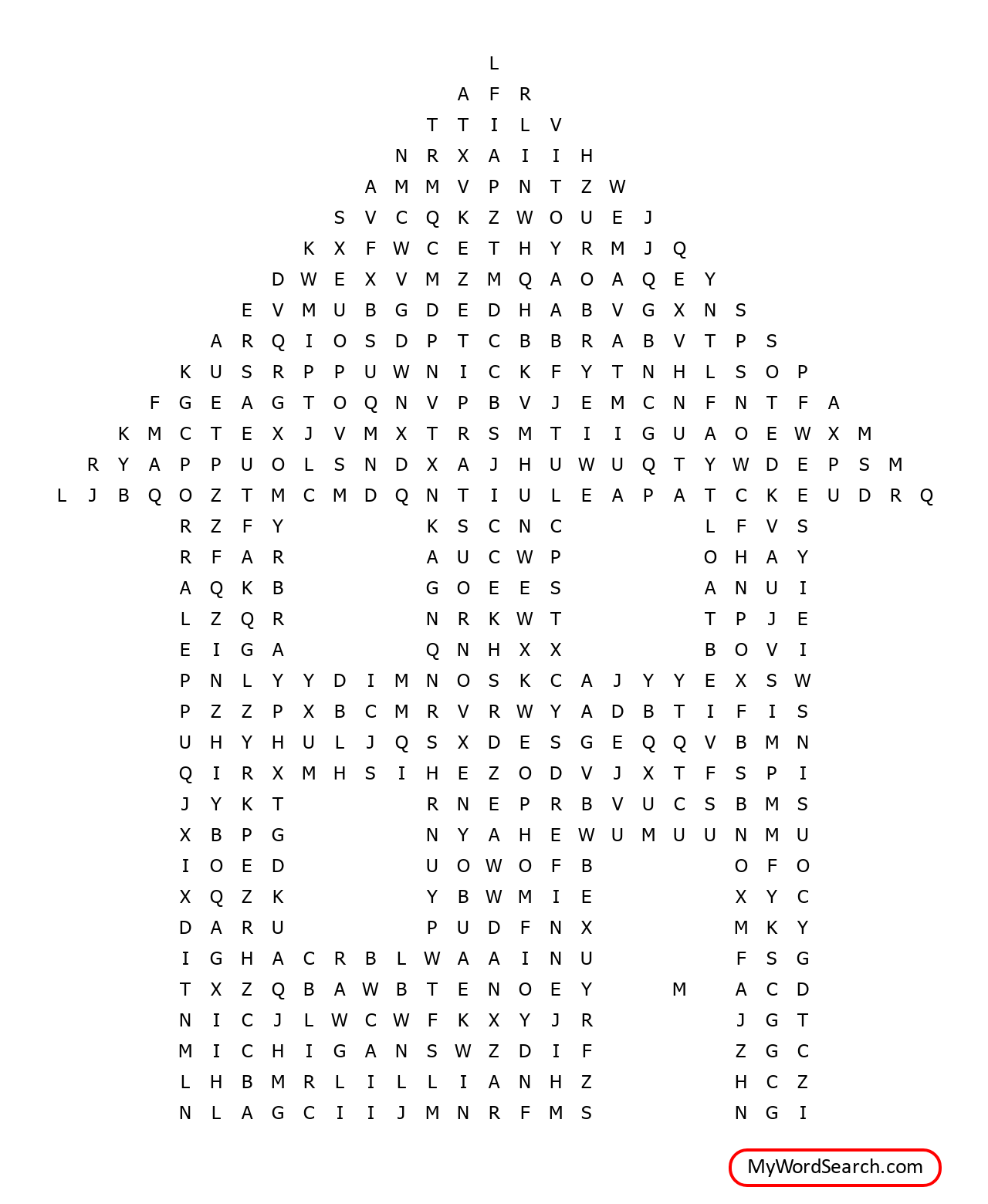 Common letter for Word #1, letter 2