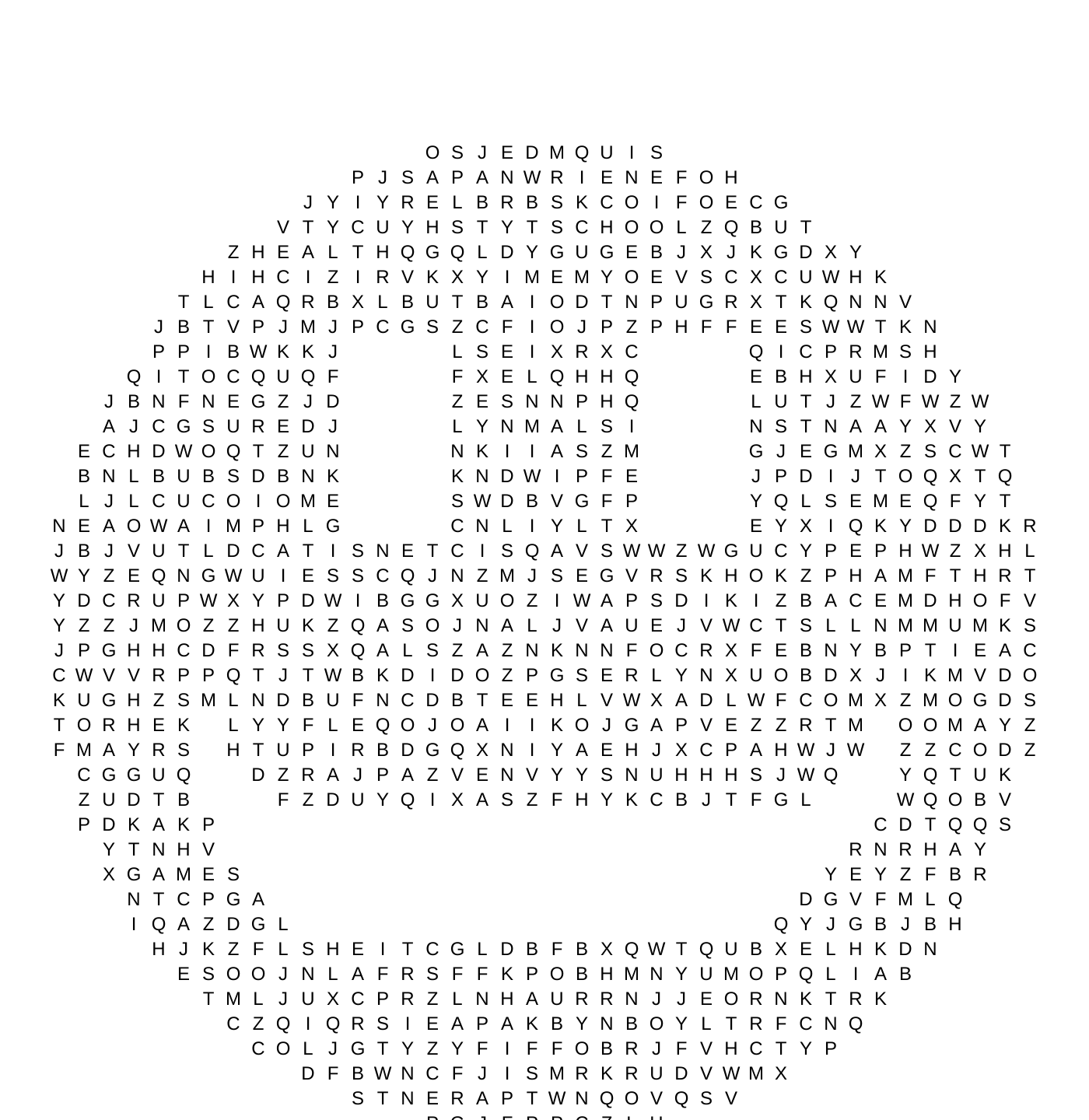 Contentment Challenge Wordsearch