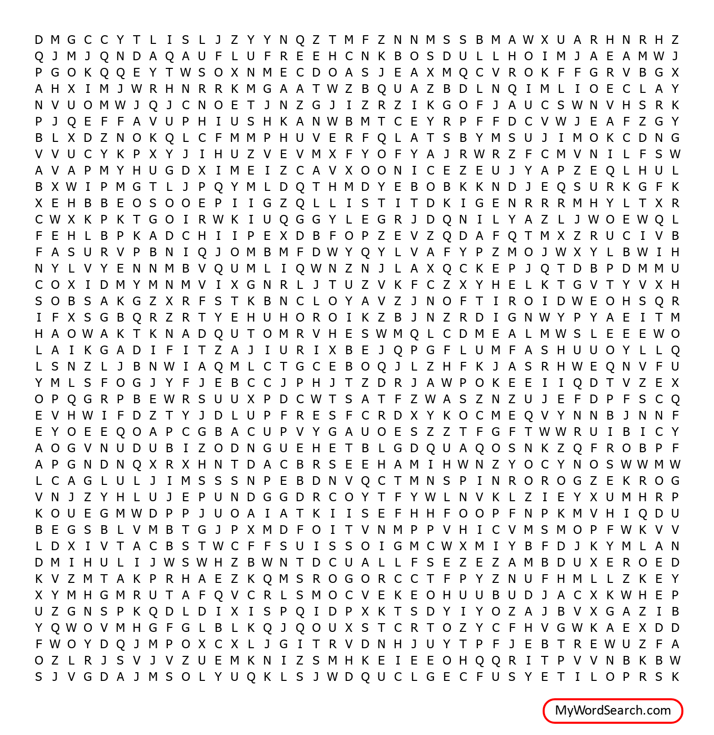 Courteous Word Search