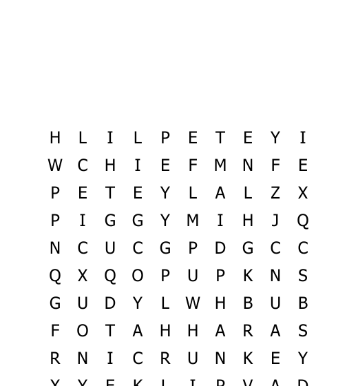 Dog Man word search