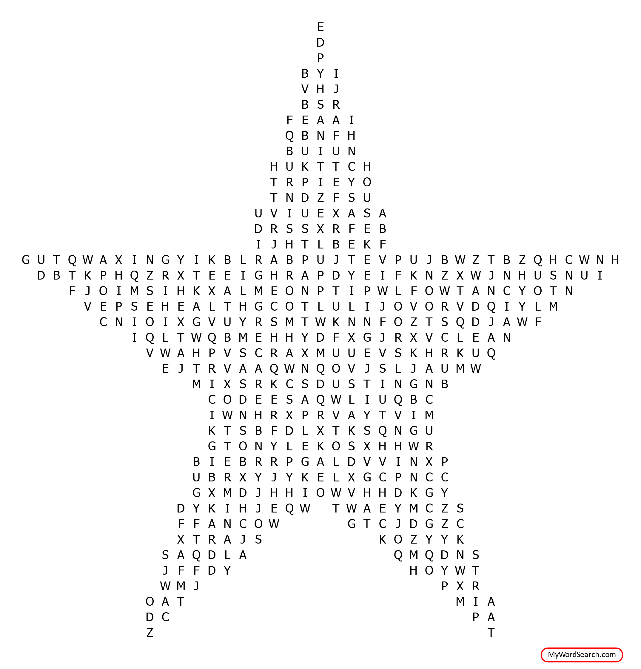 EVS Week Word Search