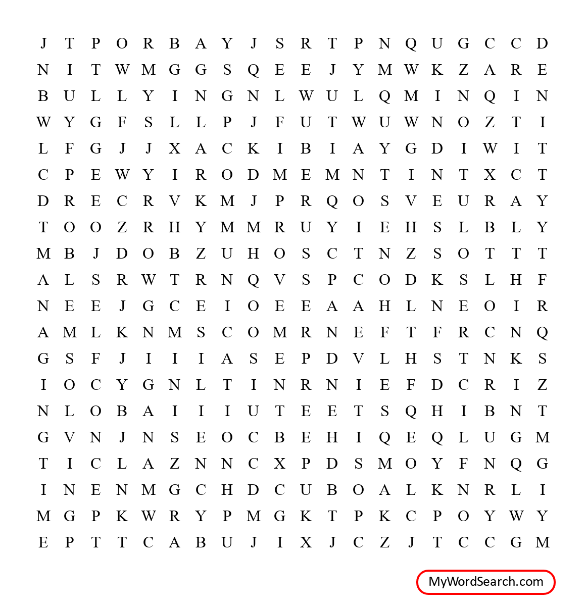 Elementary Word Search