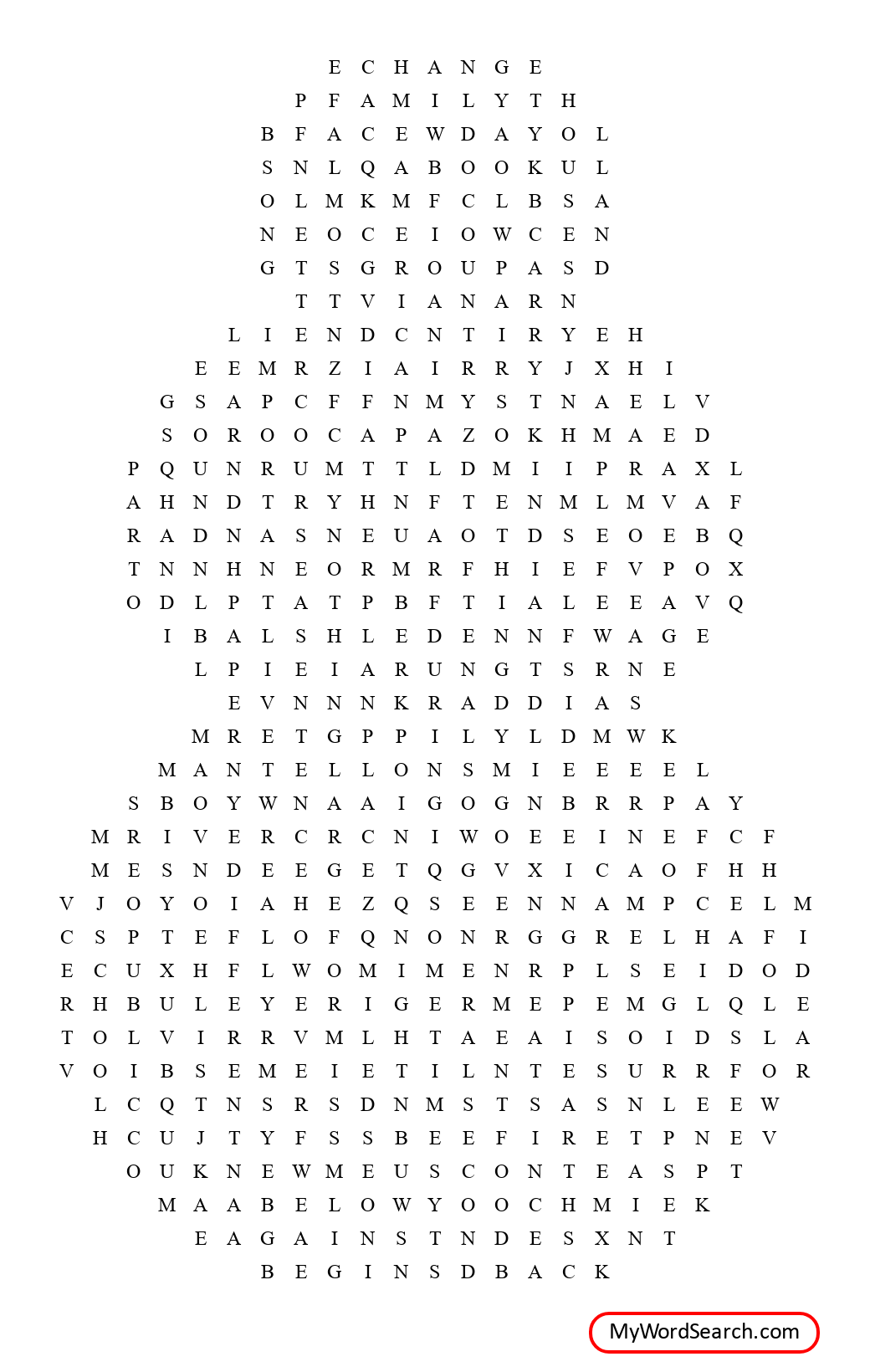 Faith's Word-Search 3rd Grade