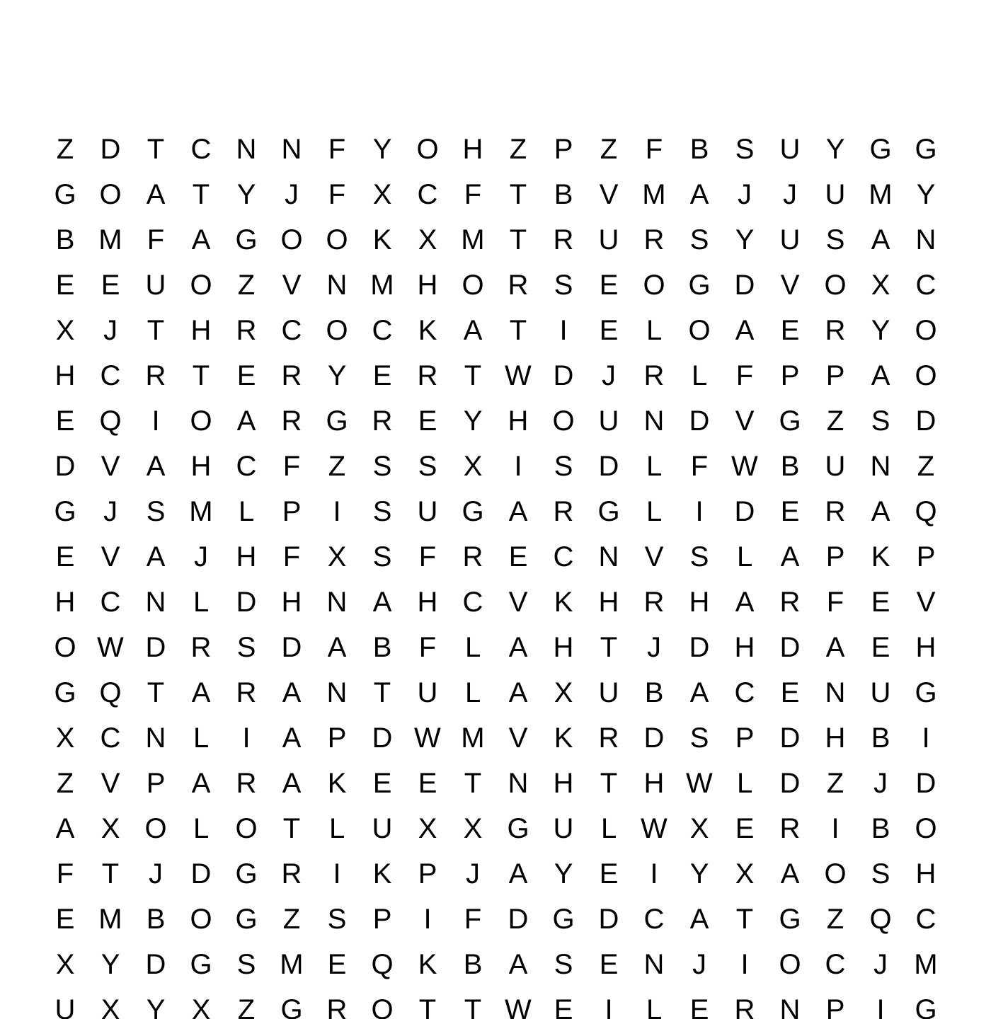 Find The Animal Names Find The Animal Names