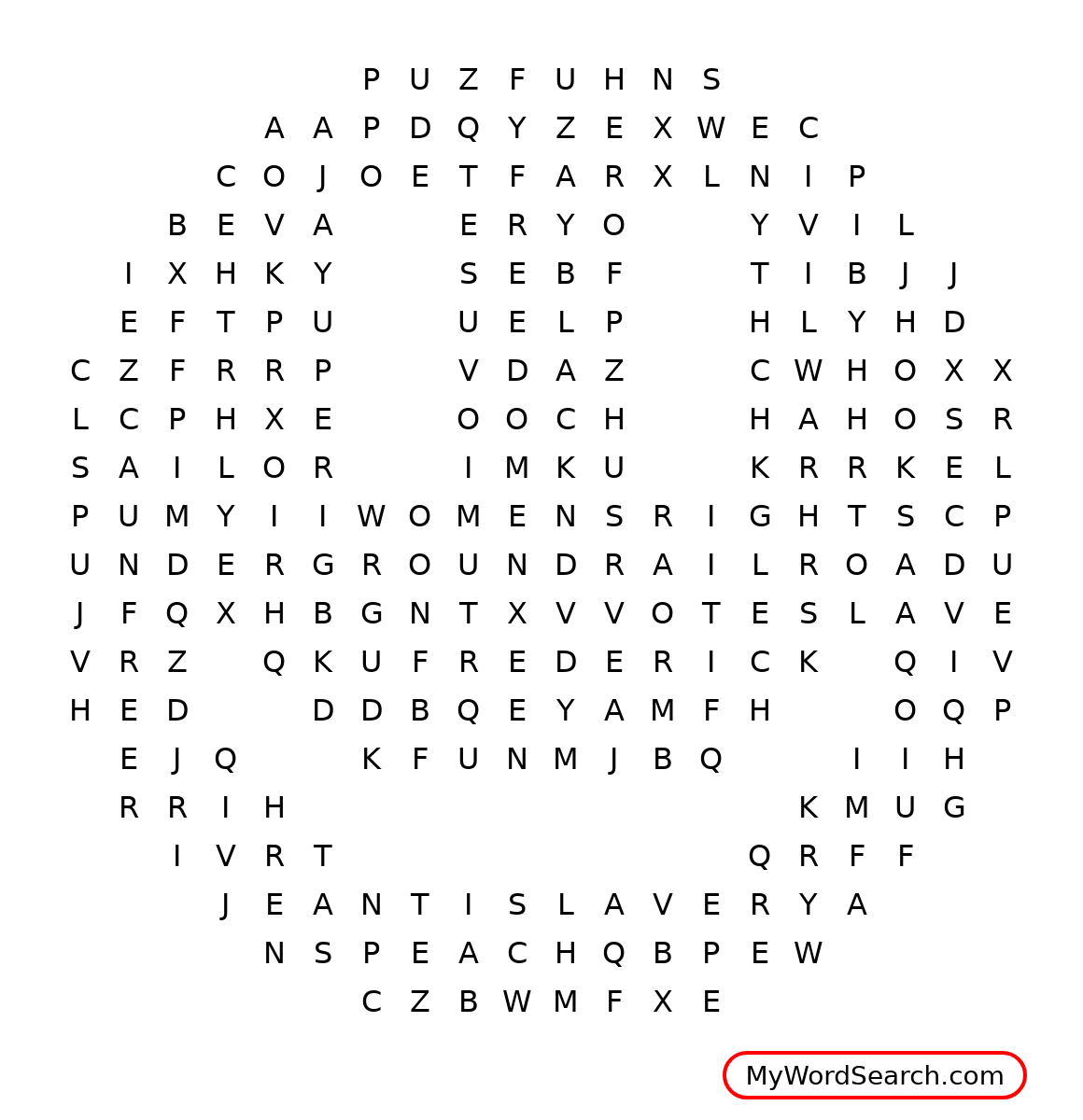 Frederick Douglass word search