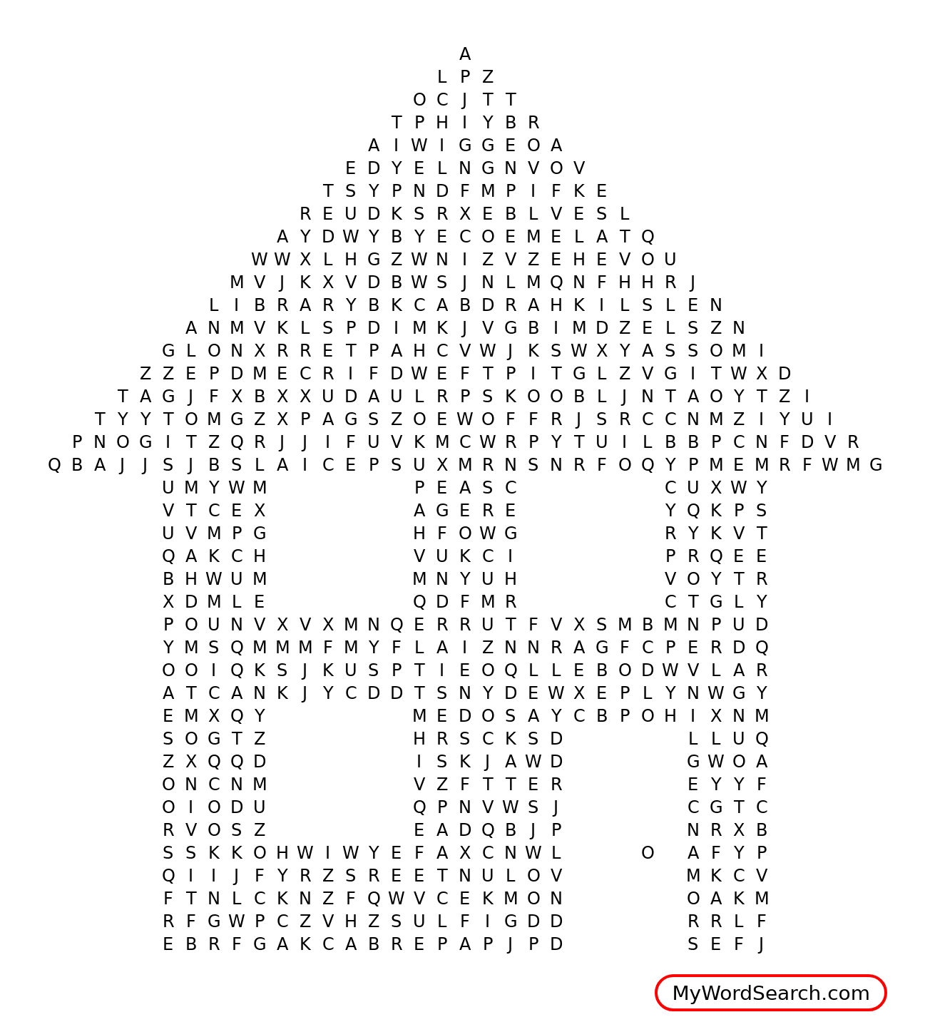 Friends BookStore Word Search