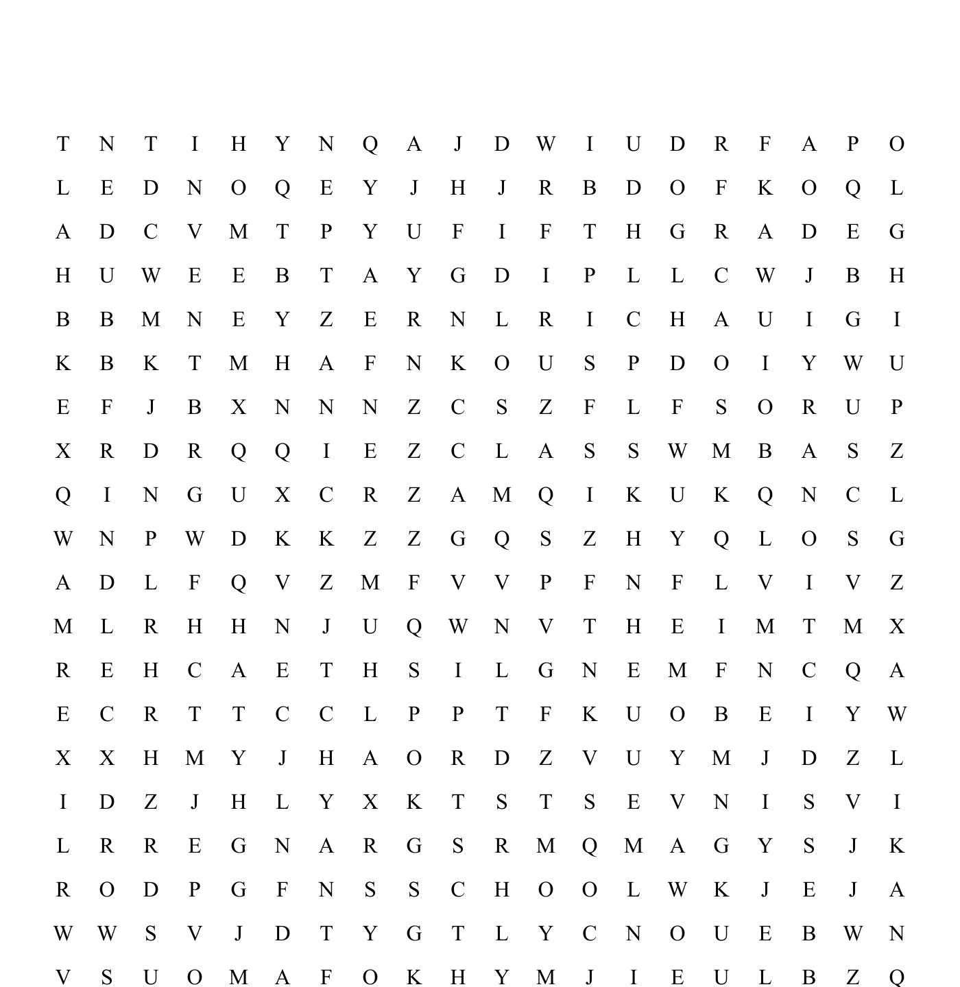 Frindle word search