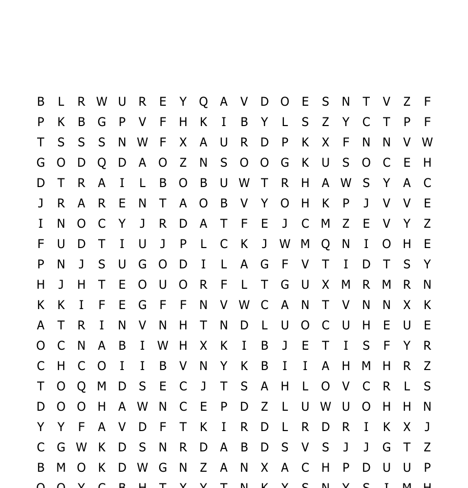 Gabby's Wordsearch