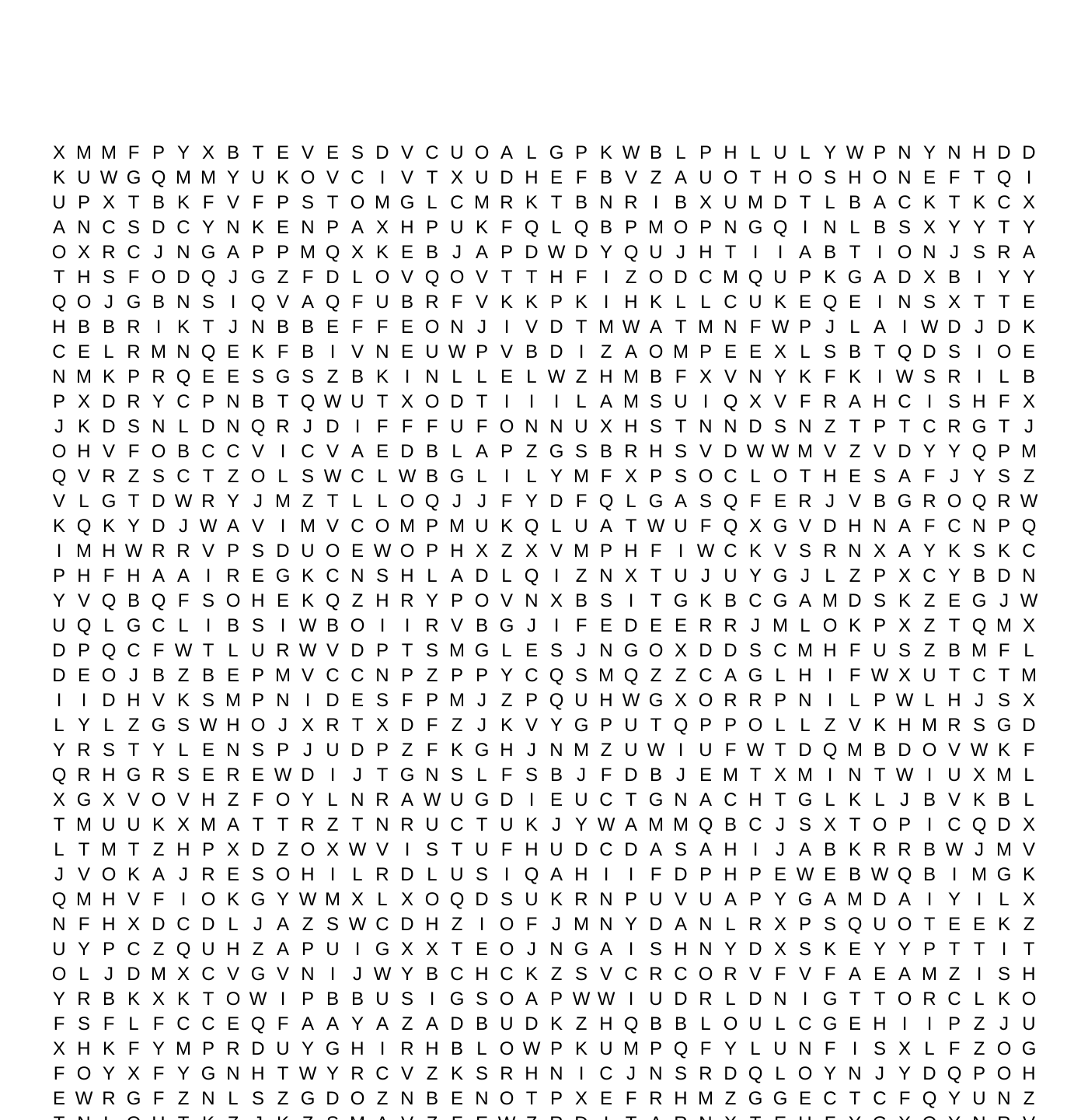 Gabe’s word search