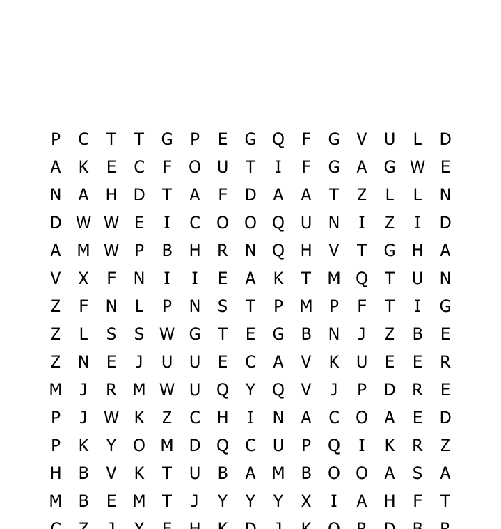 Giant Panda Word Search