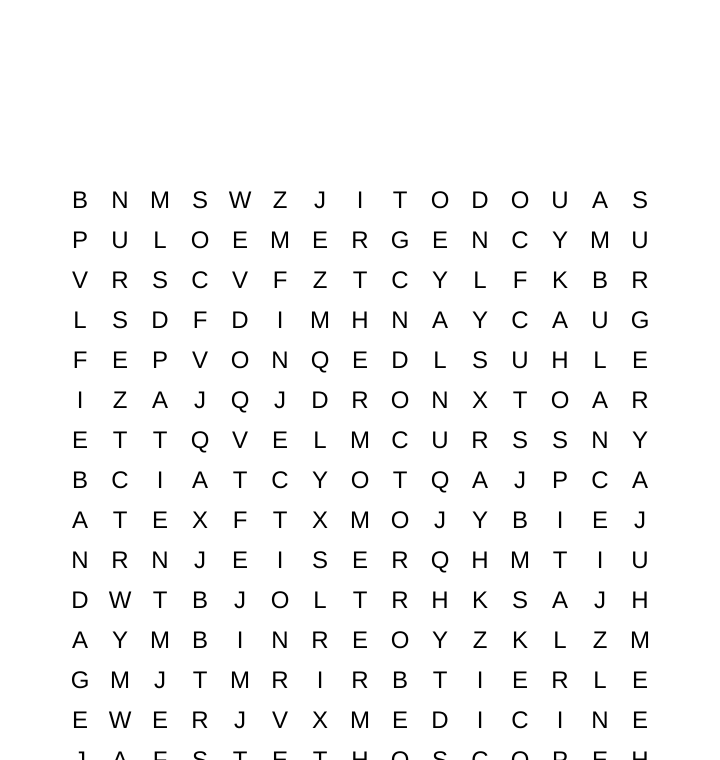 HOSPITAL WORD SEARCH