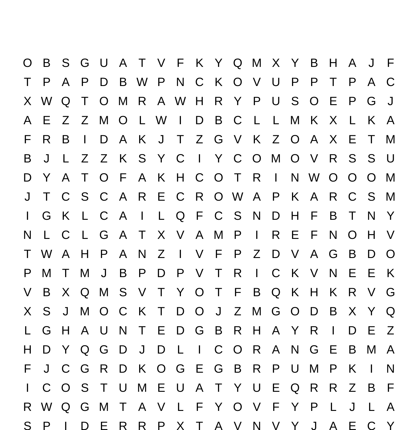 Halloween Word Search