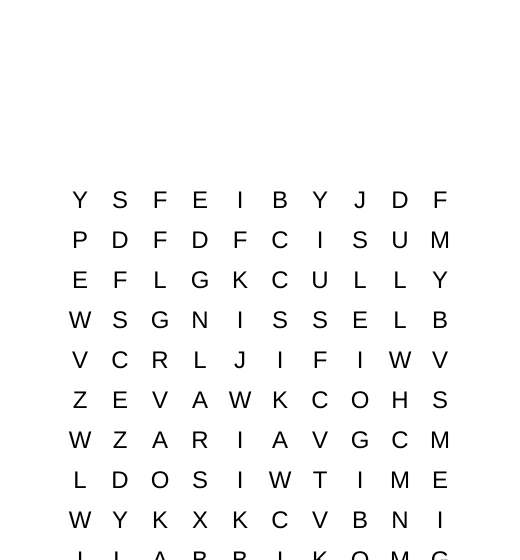 INVISIBLE WORD SEARCH