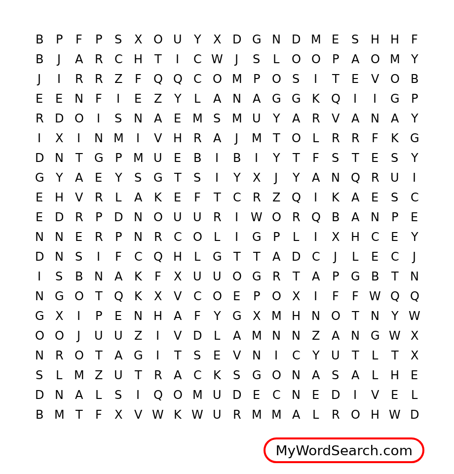 Investigation Word Search