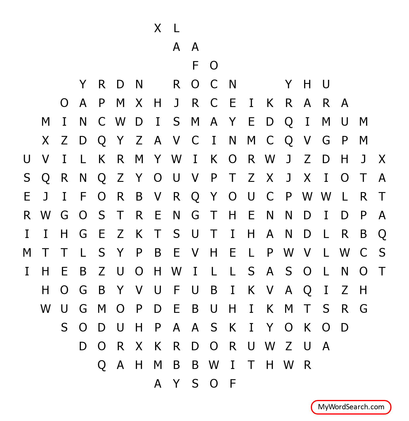 Isaiah 41:10 Word Search