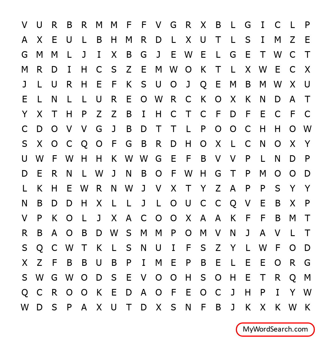 Jake Mattingly 2/12/18 Spelling Contract - Word Search