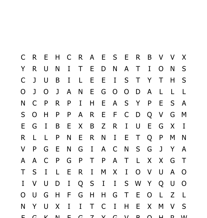 Jane Goodall Word Search