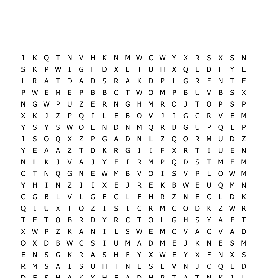 January Lucky Word Search