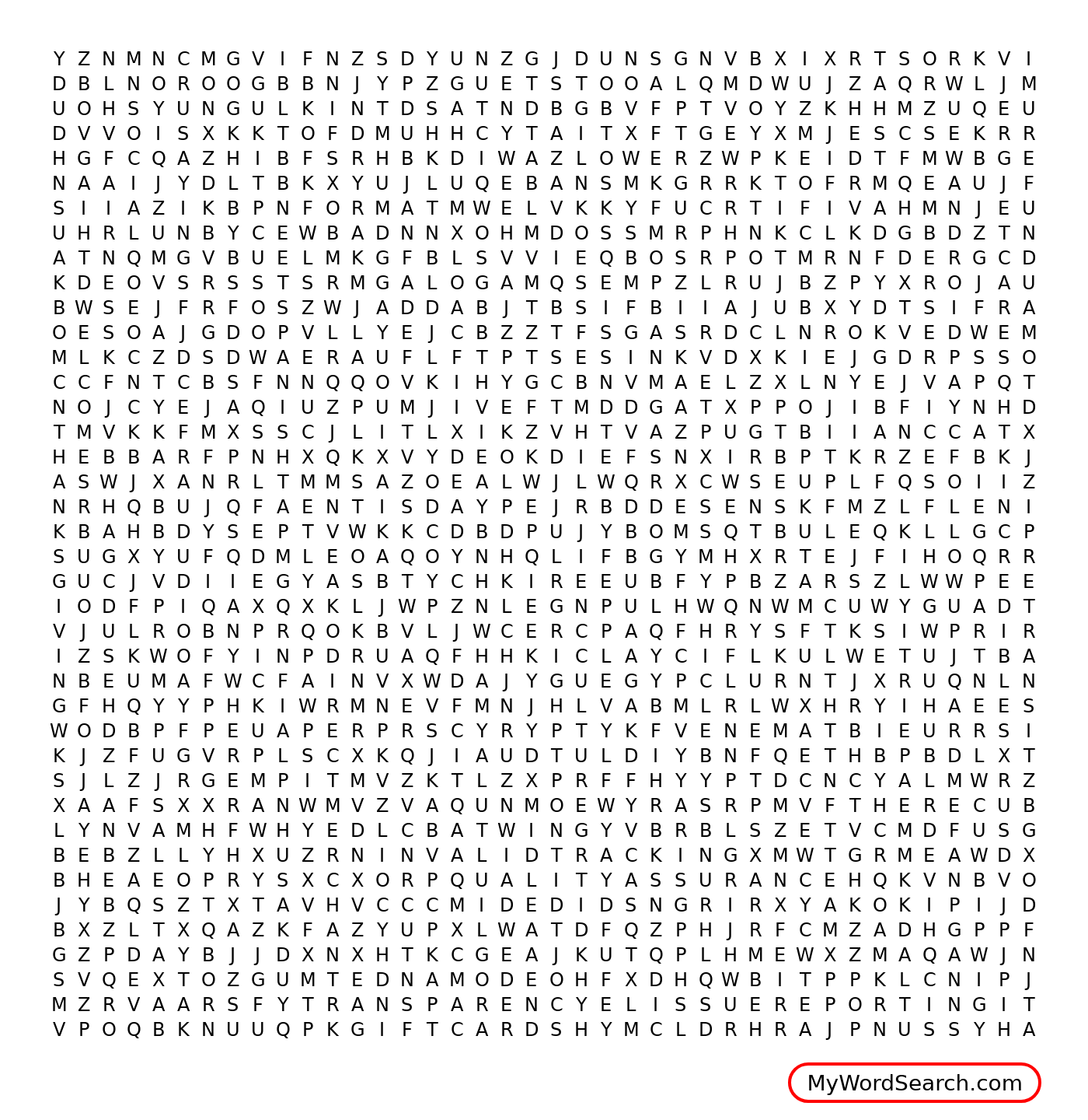 Jet Word Search