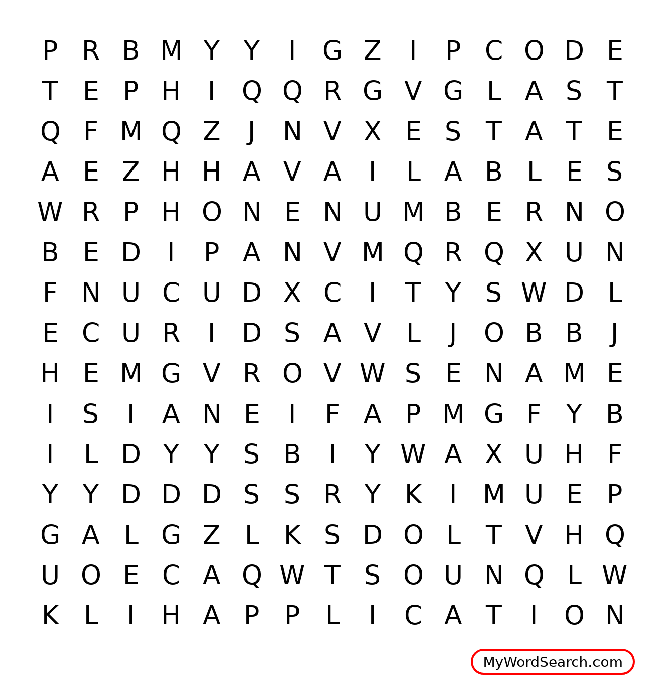Job Application Word Search