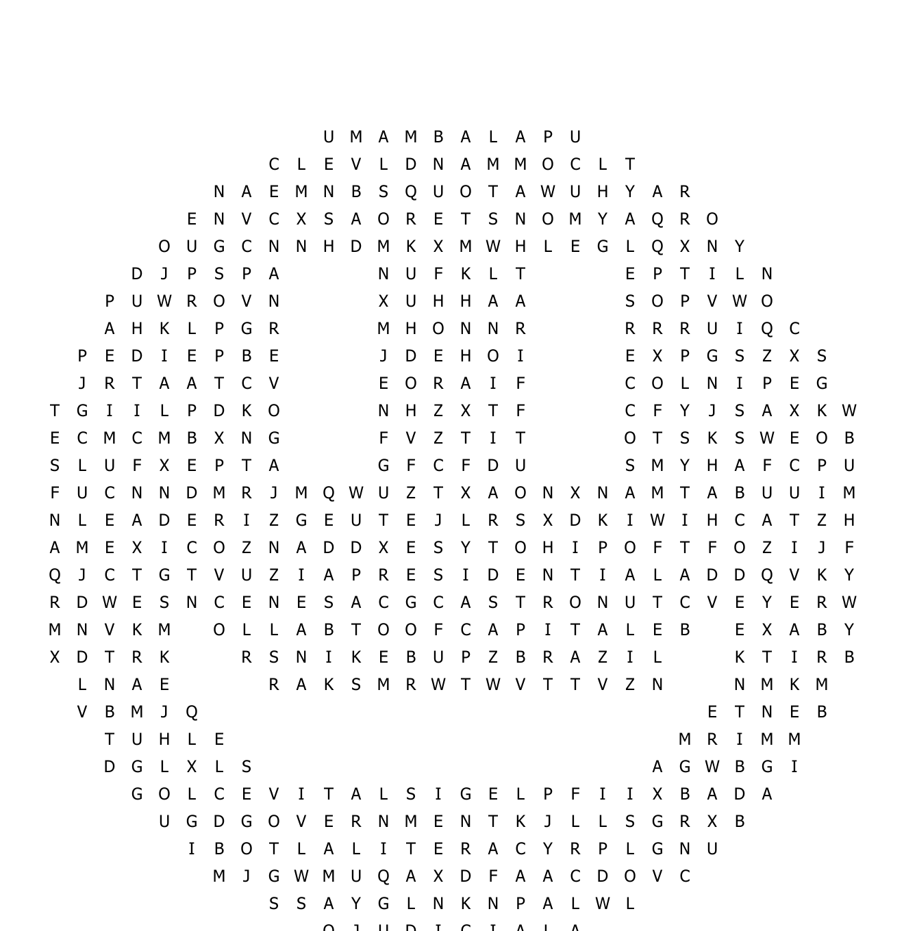 Jordan Day Wordsearch