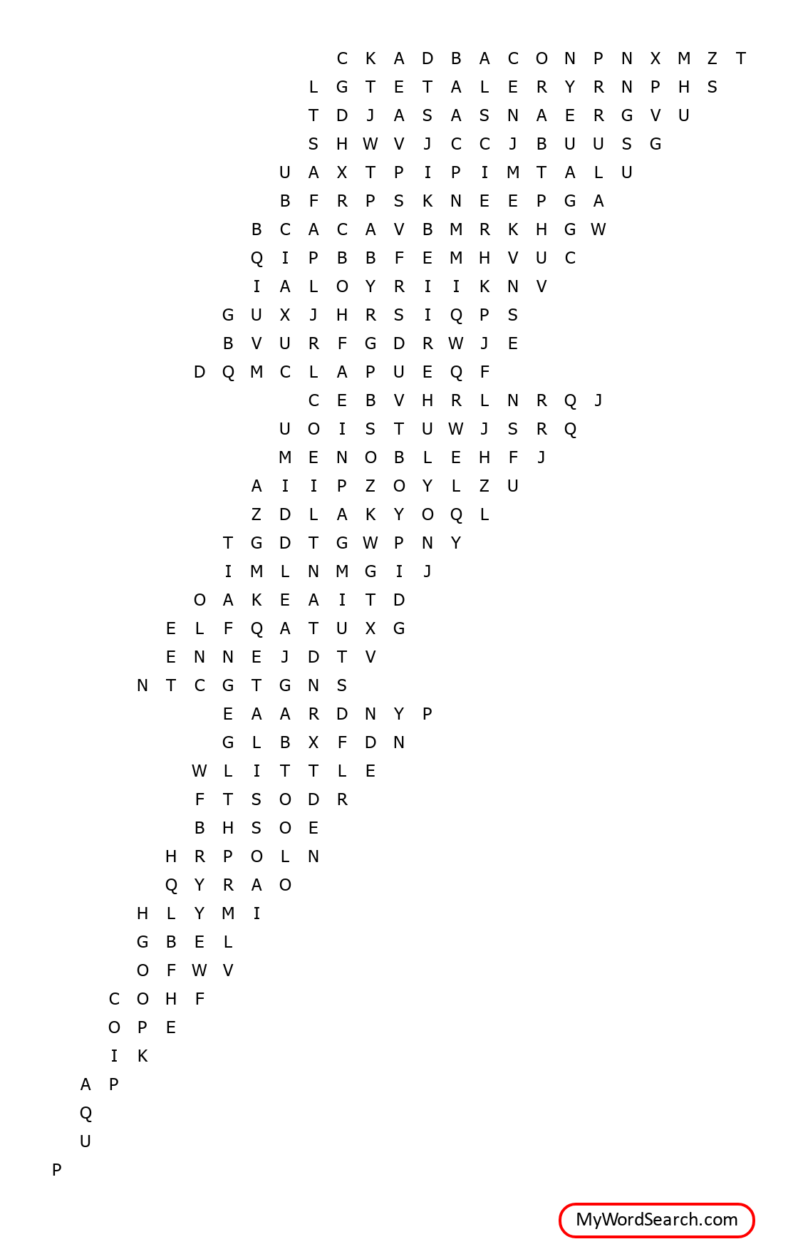 Jordan's Word Search